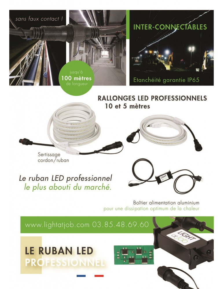 Rallonge ruban LED professionnelle connectable de 5 mètres